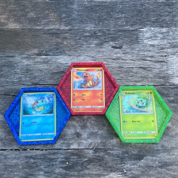 AtoZ Resin Creations | Dining | First Gen Pokmon Coasters Starters ...
